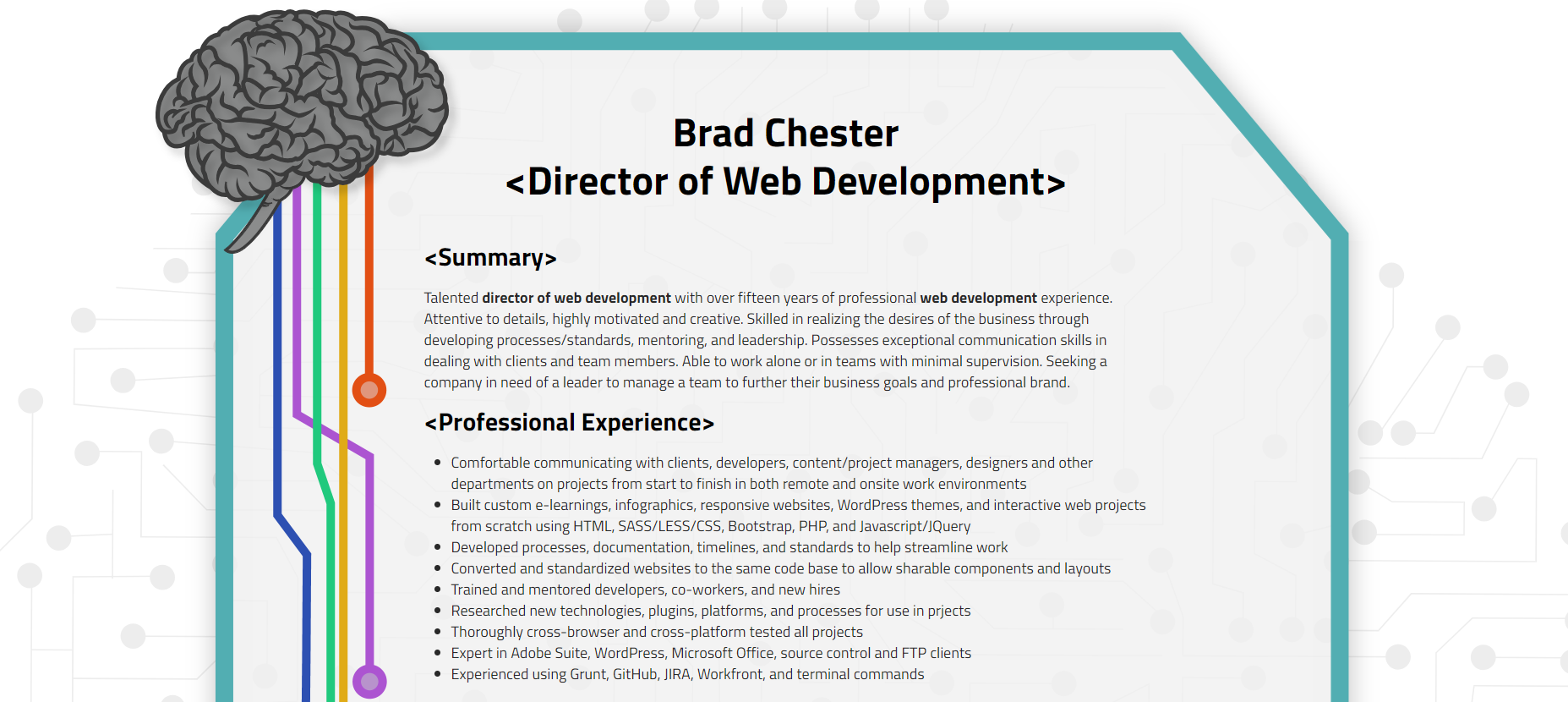 Brad Chester - Director of Web Development
